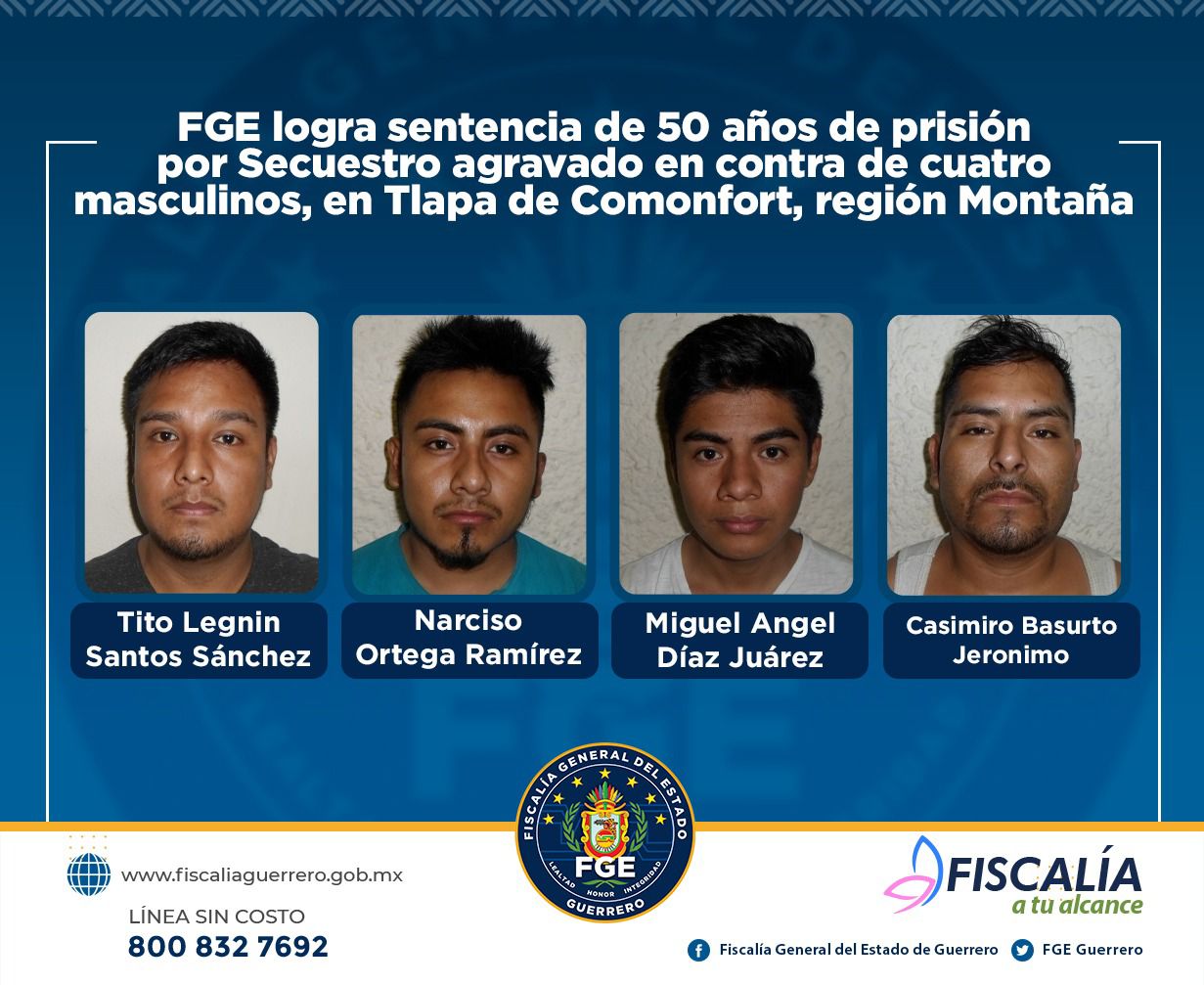 Fge Logra Sentencia De 50 Años De Prisión Para Cuatro Secuestradores En